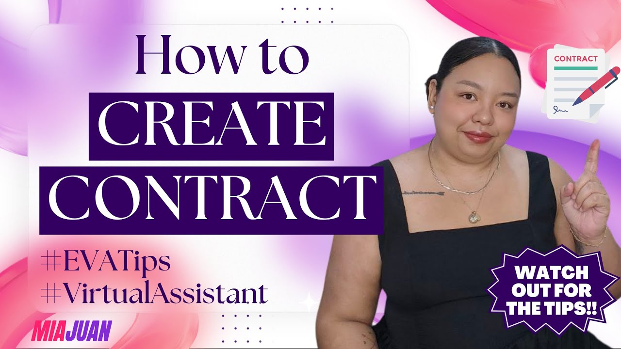 How to create a contract as a virtual assistant! | Easy & Step by Step ...