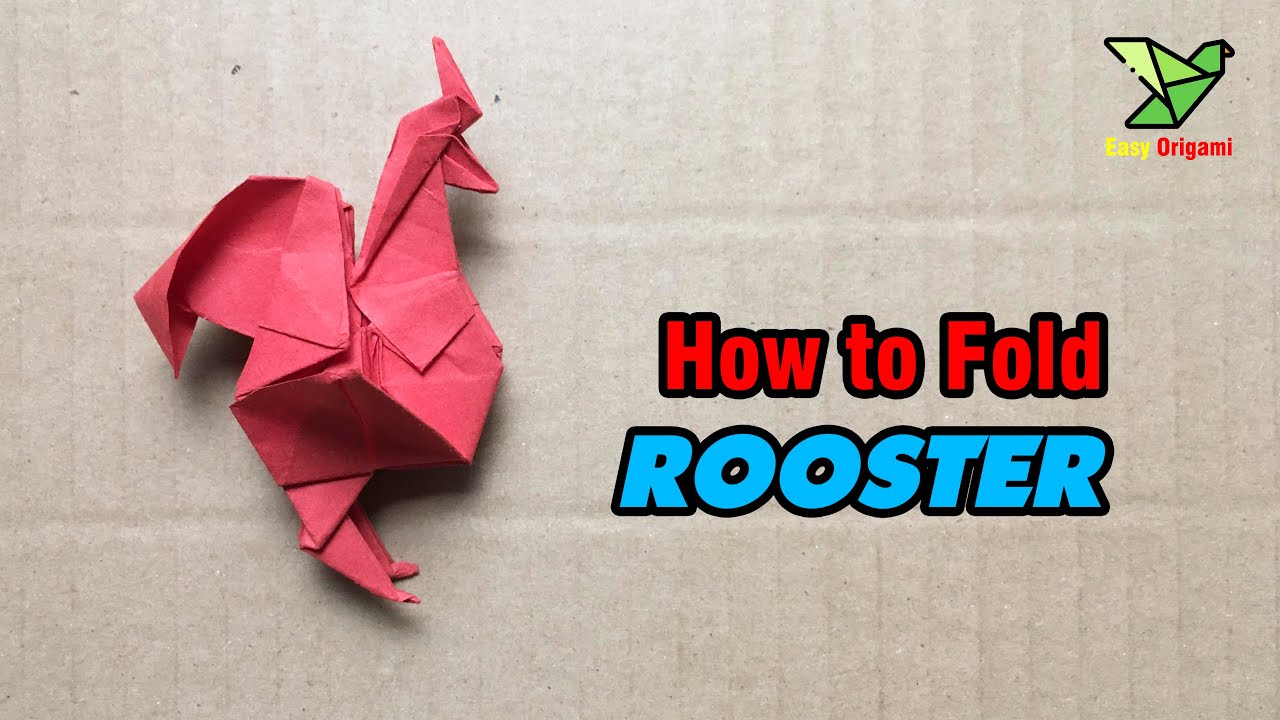 ROOSTER Origami | How to fold rooster - YouTube