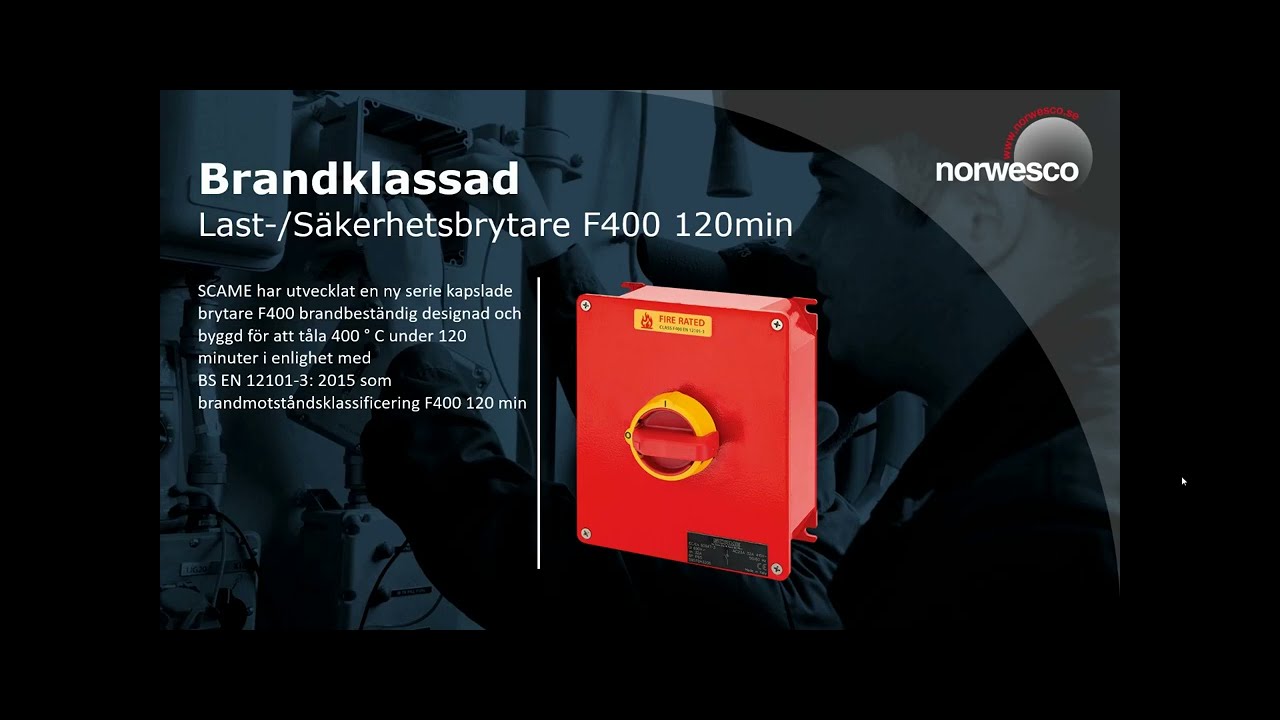 Norwesco Produktutbildning Brandklassade säkerhets/lastbrytare - YouTube