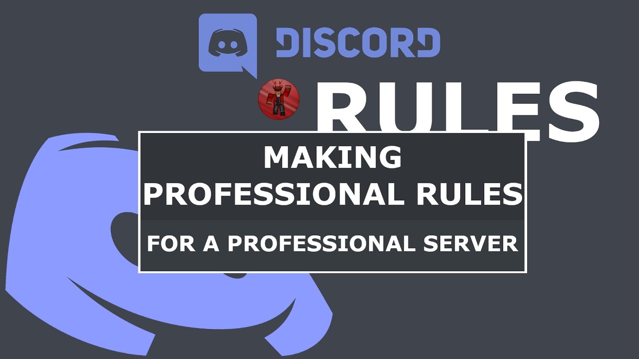 Making Rules for a Professional Discord Server - YouTube