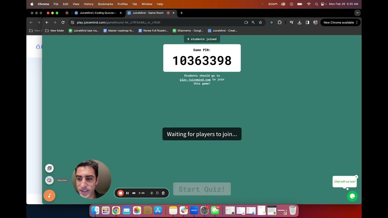 Starting a live quiz with your class - JuiceMind - YouTube