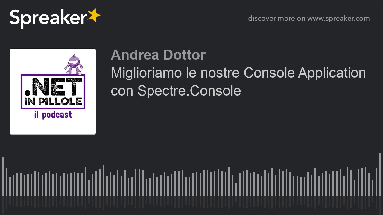 Miglioriamo le nostre Console Application con Spectre.Console - YouTube
