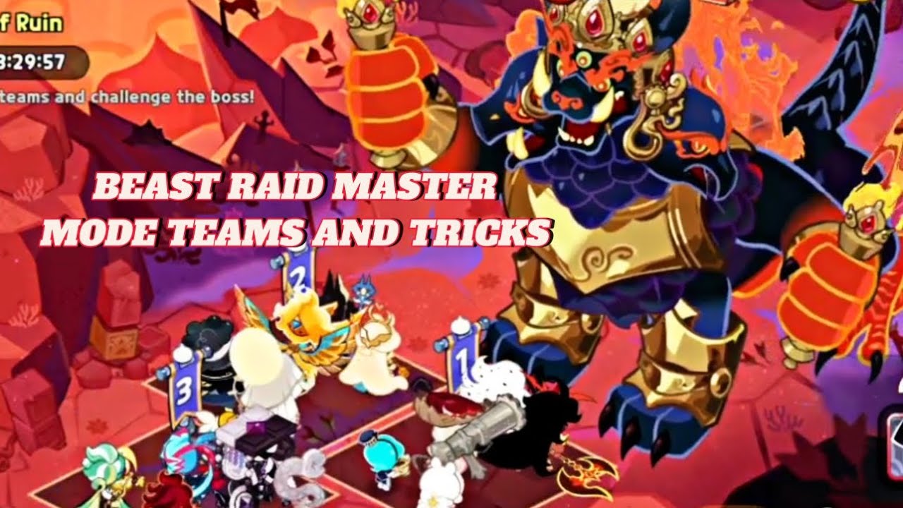 Teams and tricks for Beast raid master mode || Cookie: Run Kingdom|| # ...