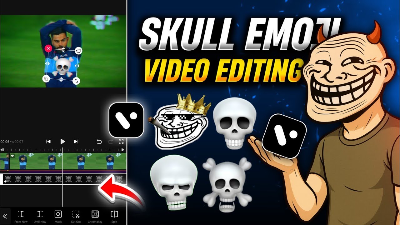 Vita App Skull Face Edit | Skull Emoji Video Editing In Vita App ...