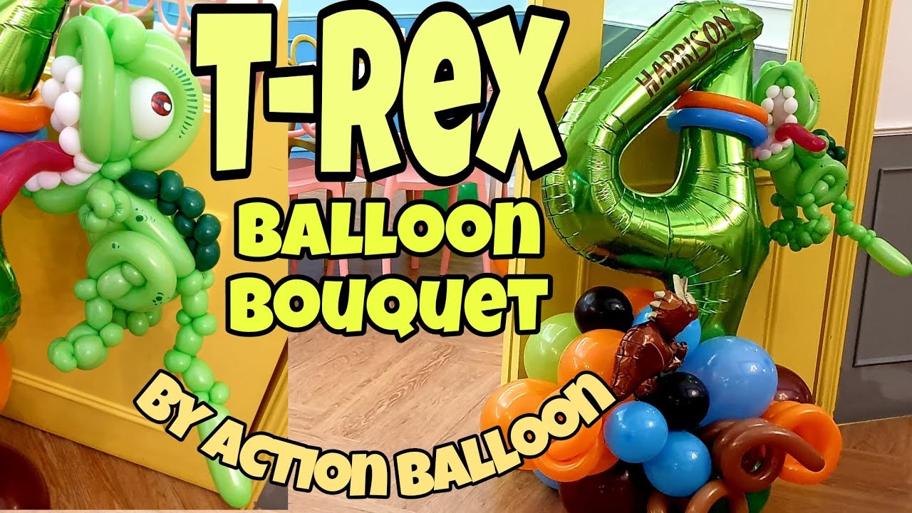 T-Rex Balloon Bouquet #trex #dinosaur #balloonanimals #balloonbouquet ...
