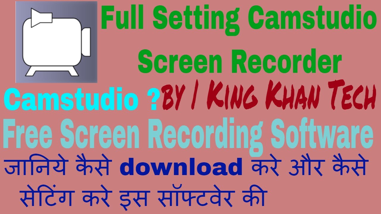Camstudio Setting | How To Full Setting Camstudio Screen Recording By ...