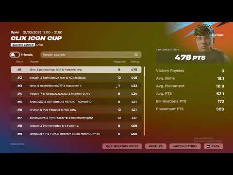 CLIX CUP WE ARE COOKING. IF FPS BAD I END!!! - YouTube