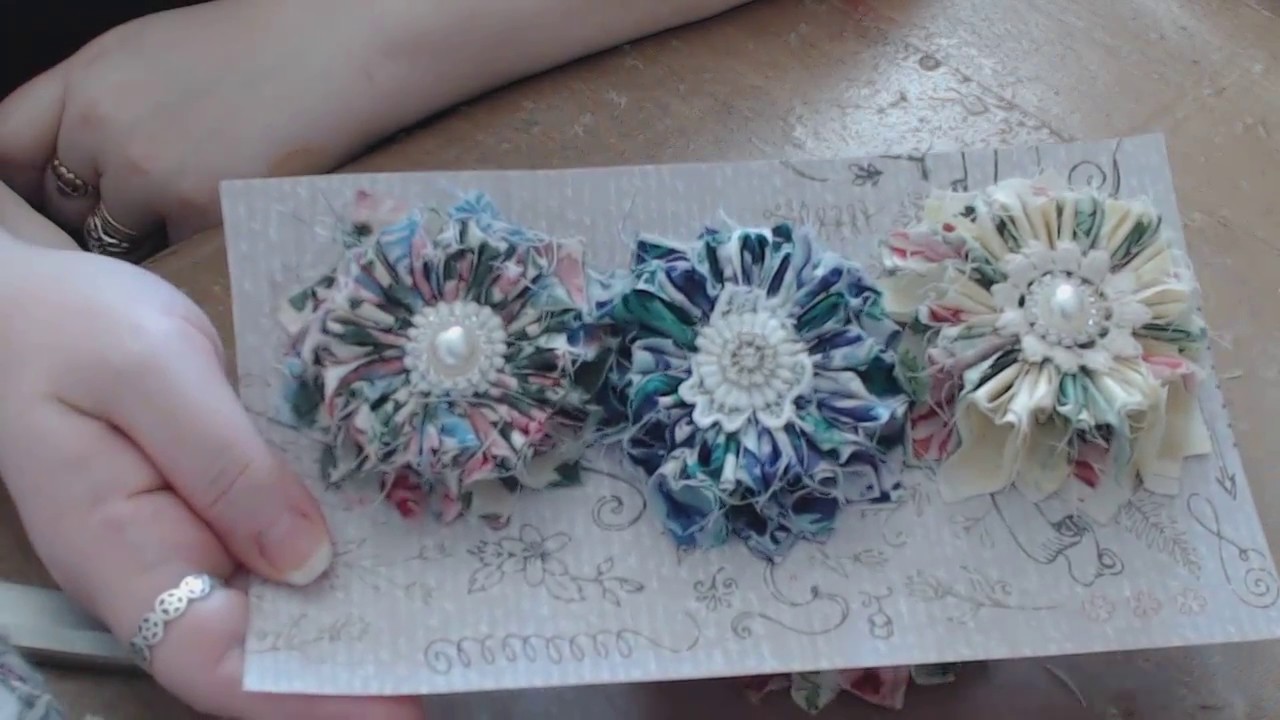 How to Create A Shabby Chic "Petal Burst" Flower Tutorial - YouTube