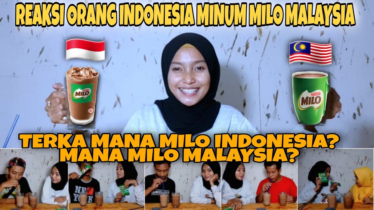 GAME TEBAK RASA MILO MALAYSIA VS MILO INDONESIA - YouTube