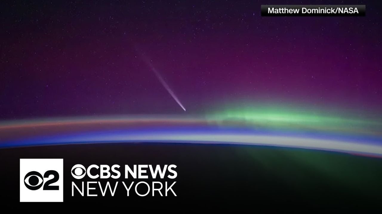 Rare comet visible shortly after sunset in western sky over northern ...