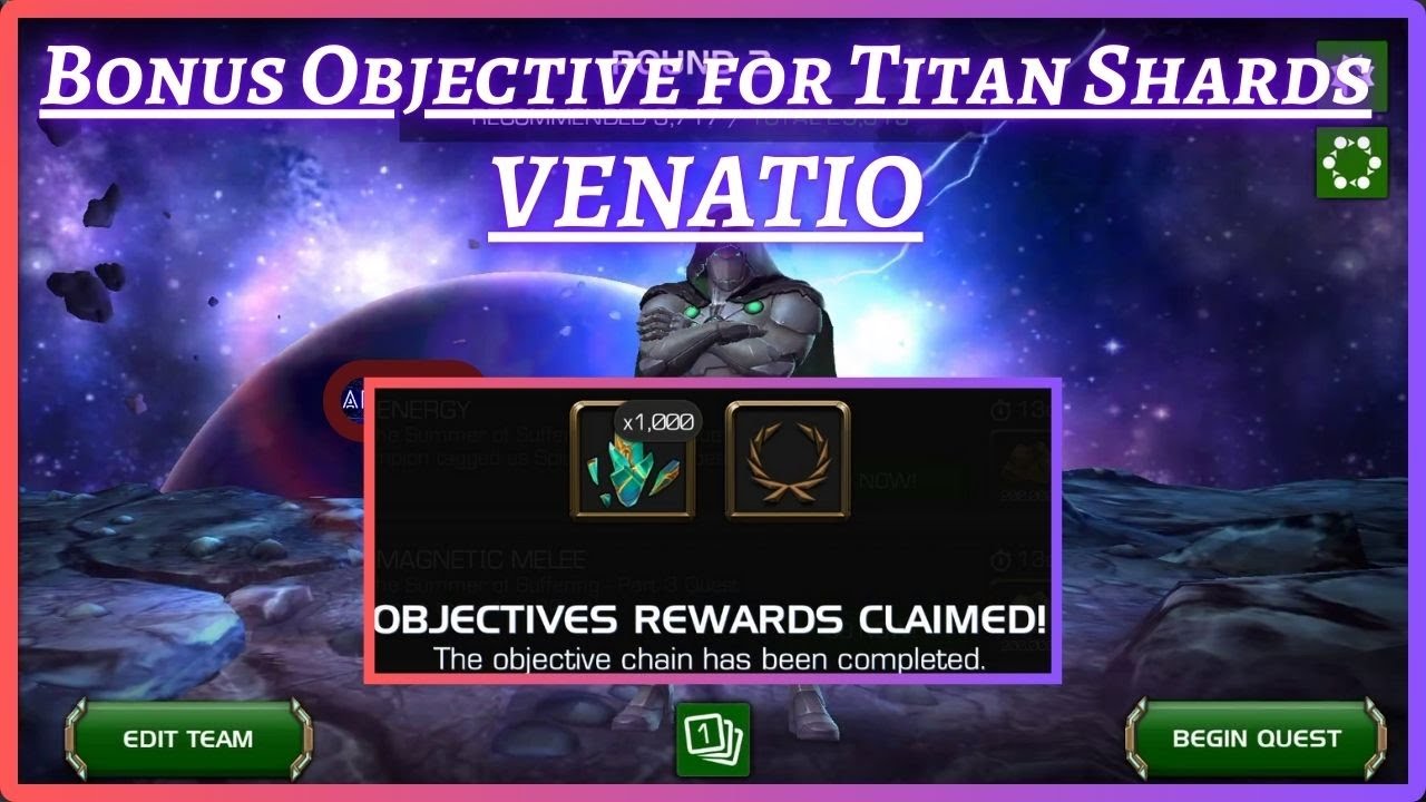 MCOC | Bonus Objective for Titan Shards - VENATIO | Easy Completion ...