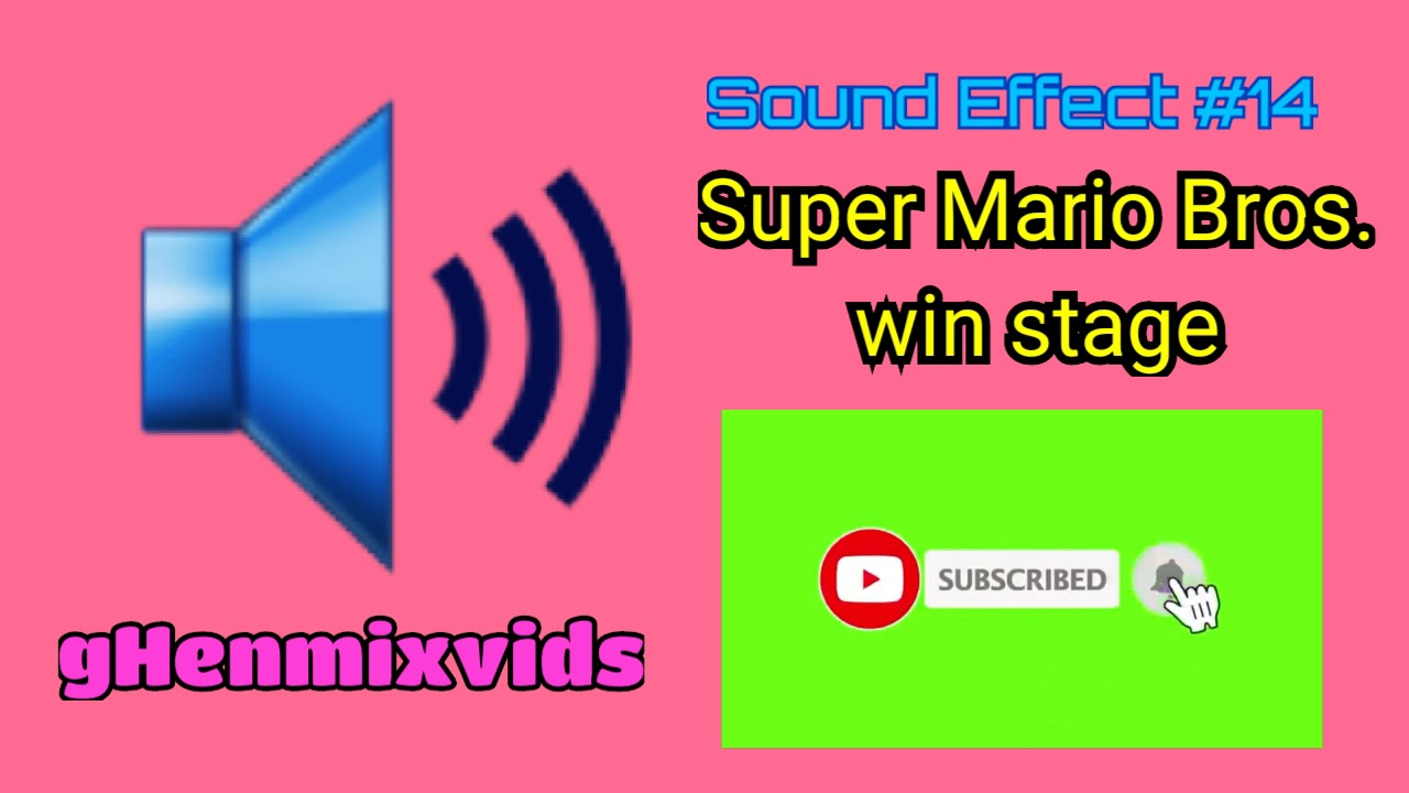 Super Mario Bros. WIN STAGE Sound Effect - YouTube