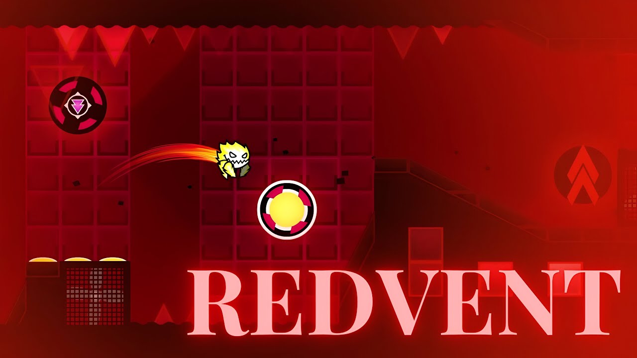 "Redvent" by Dgfan 100% (w/Coin) Daily Level [Geometry Dash 2.2] - YouTube