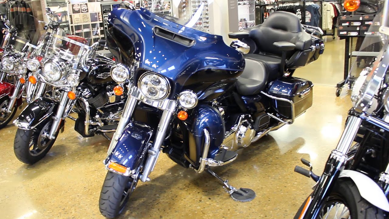Big Blue Pearl/Black 2014 Harley-Davidson® Electra Glide® Ultra Classic ...