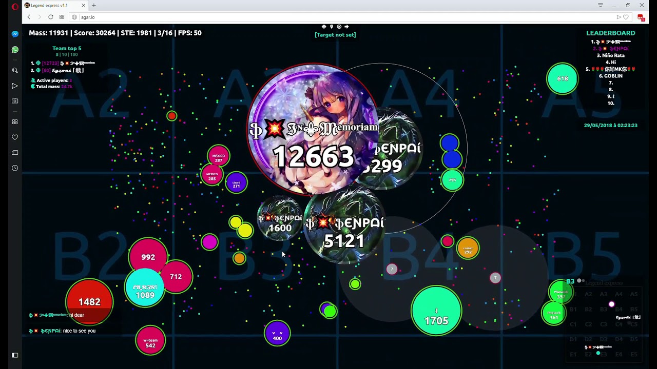 Playing agario with "ghost" BUG in Legend Mod - EASY !!! - YouTube