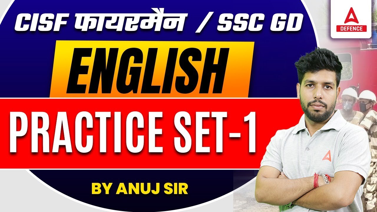 CISF Fireman / SSC GD | English - Practice Set -1 | CISF fireman ...