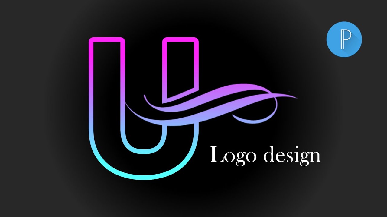 Professional U logo design | How to make U logo design pixellab | U ...