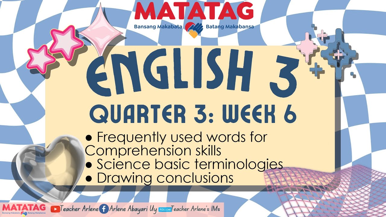 English 3 Week 6 Quarter 3 Frequently used words for Comprehension ...