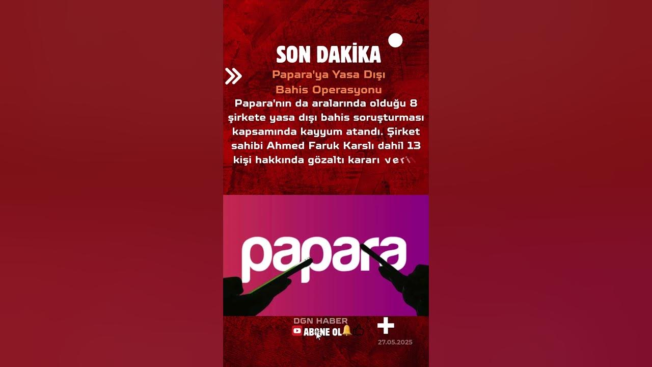 Papara'ya Yasa Dışı Bahis Operasyonu ! - YouTube