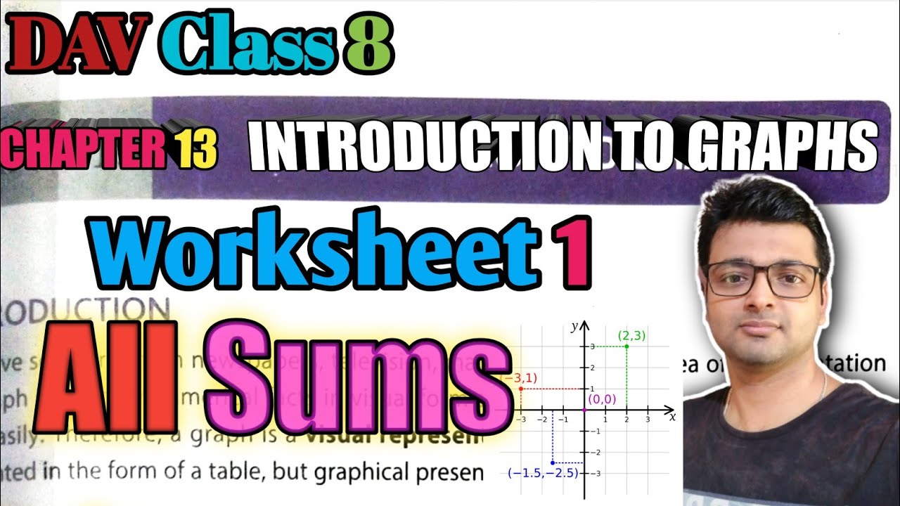DAV Math | Class 8 | Chapter 13 | Introduction To Graphs | Worksheet 1 ...