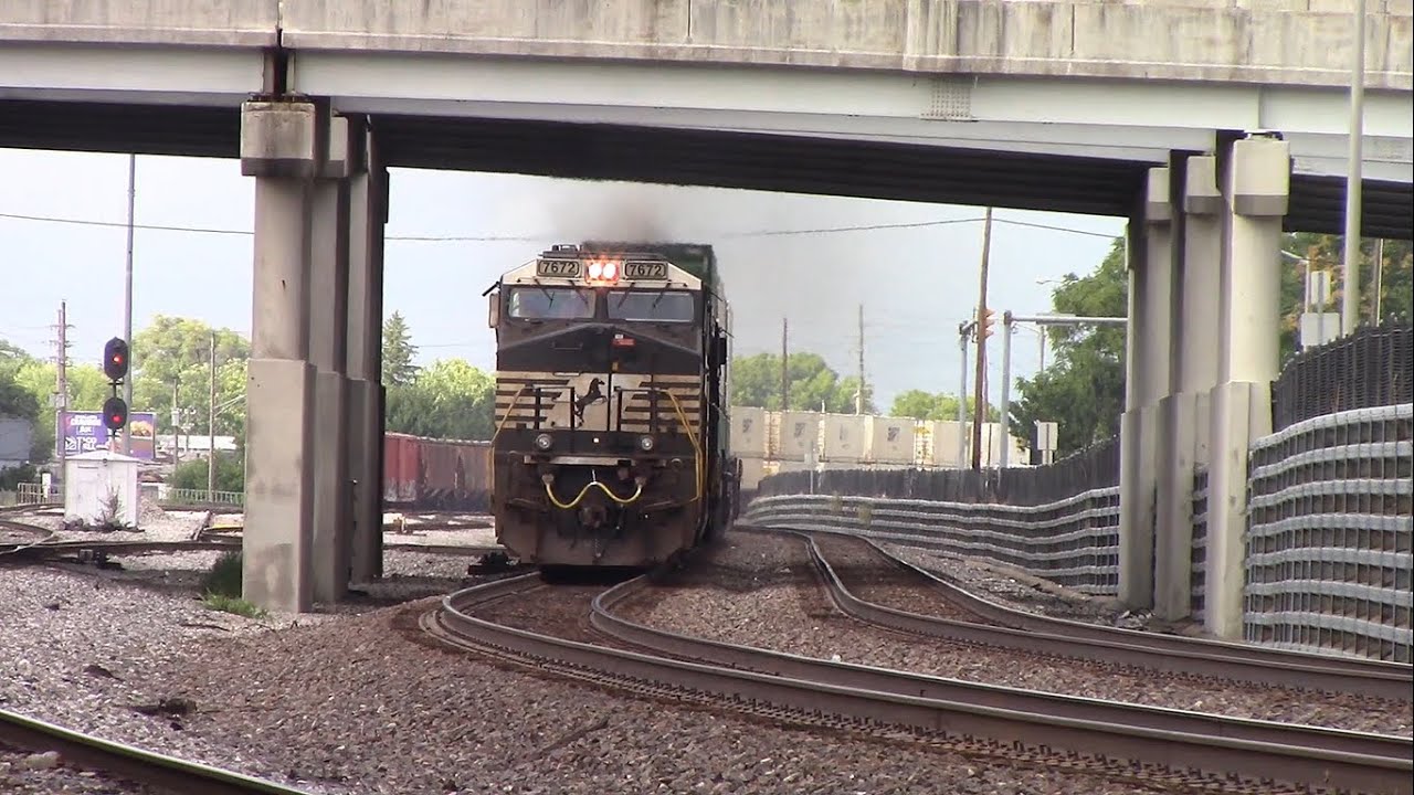 NS 259 with NS 7672, NS 4157, and NS 4492 in Lafayette, Indiana - YouTube