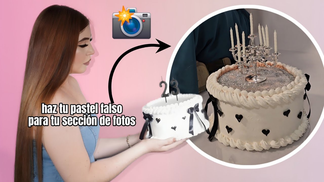 Pastel falso para tu sección de fotos 🎂📸 - YouTube