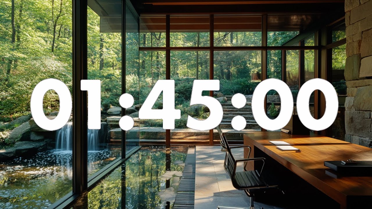 1-Hour 45 Minute Focus Timer ⏳ | Nature Sounds | Boost Productivity ...
