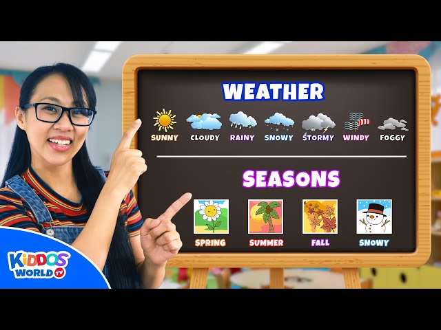 Teaching and Learning Types of Weather and the 4 Seasons to Kids with ...