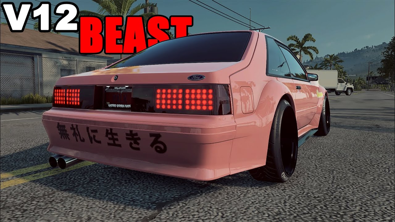 NFS HEAT - FORD MUSTANG FOXBODY '90 BEST BUILD & ENGINE SWAP - YouTube