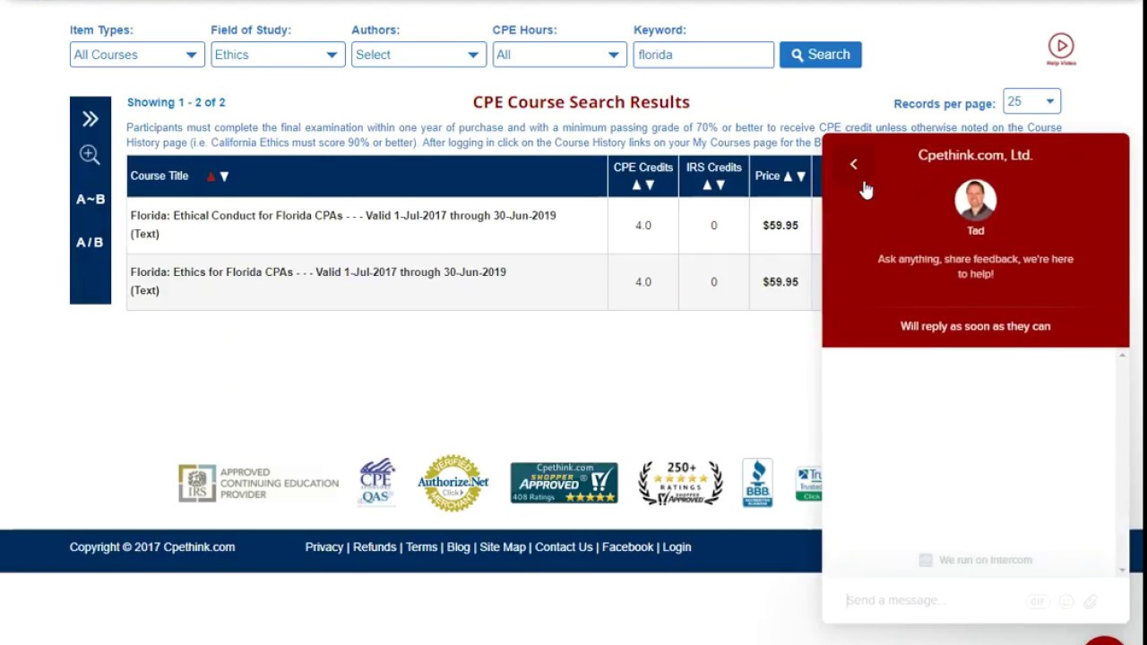 Florida CPE Ethics - How To Find - YouTube
