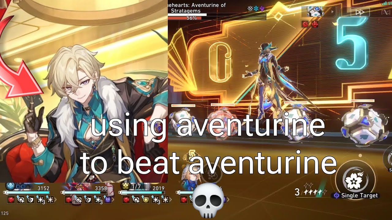 Beating the aventurine boss with aventurine 💀 | Honkai: Star Rail - YouTube