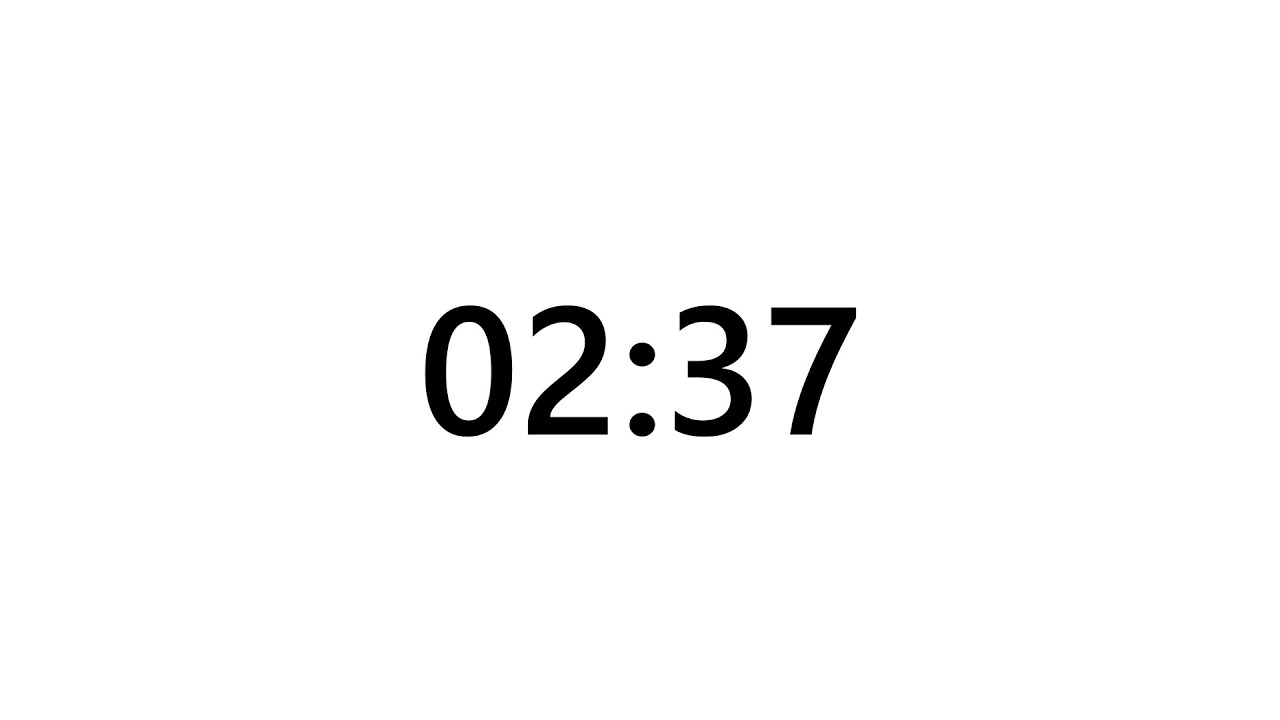 Timer for 2 minutes and 37 seconds - YouTube