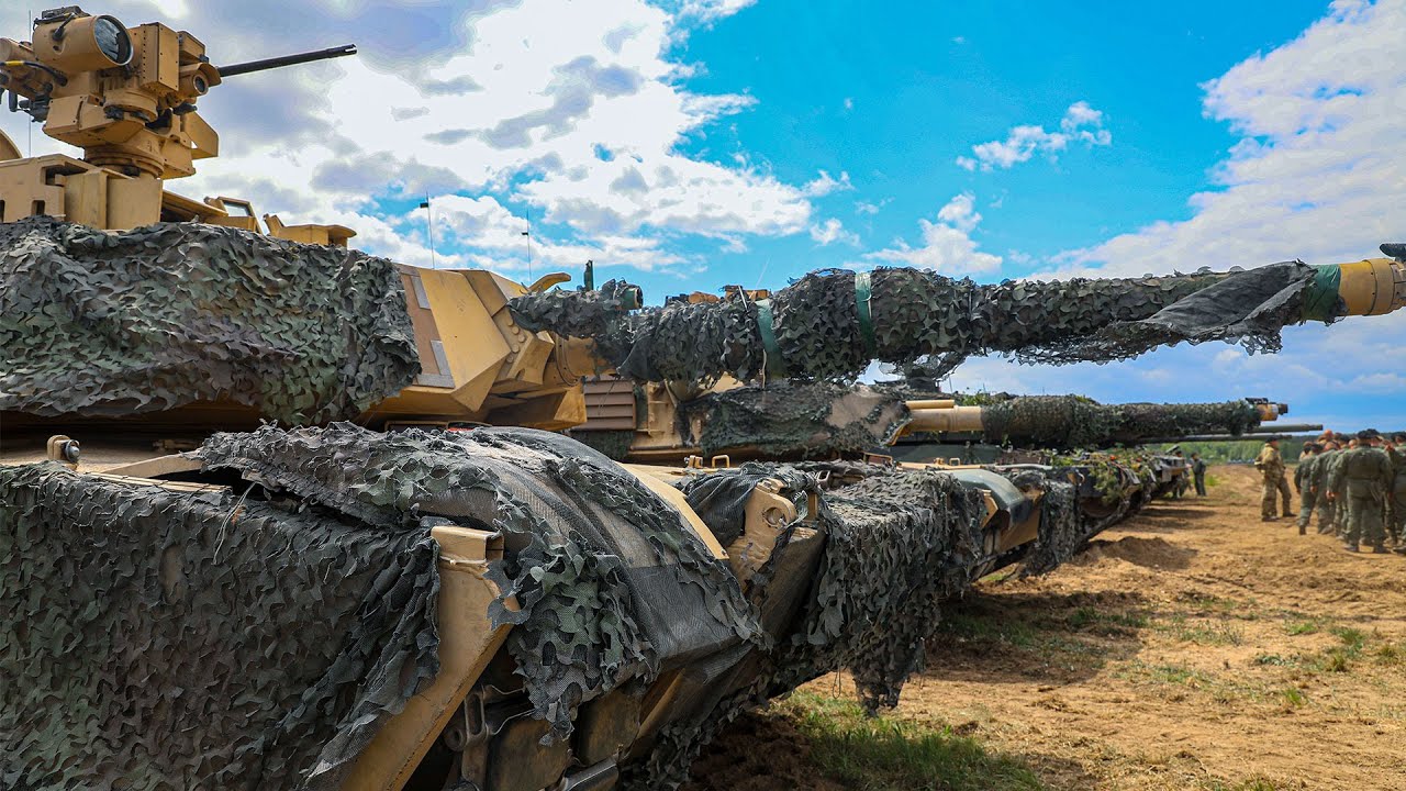 WATCH: US M1 Abrams tanks fire a massive 120mm-gun in a live-fire ...