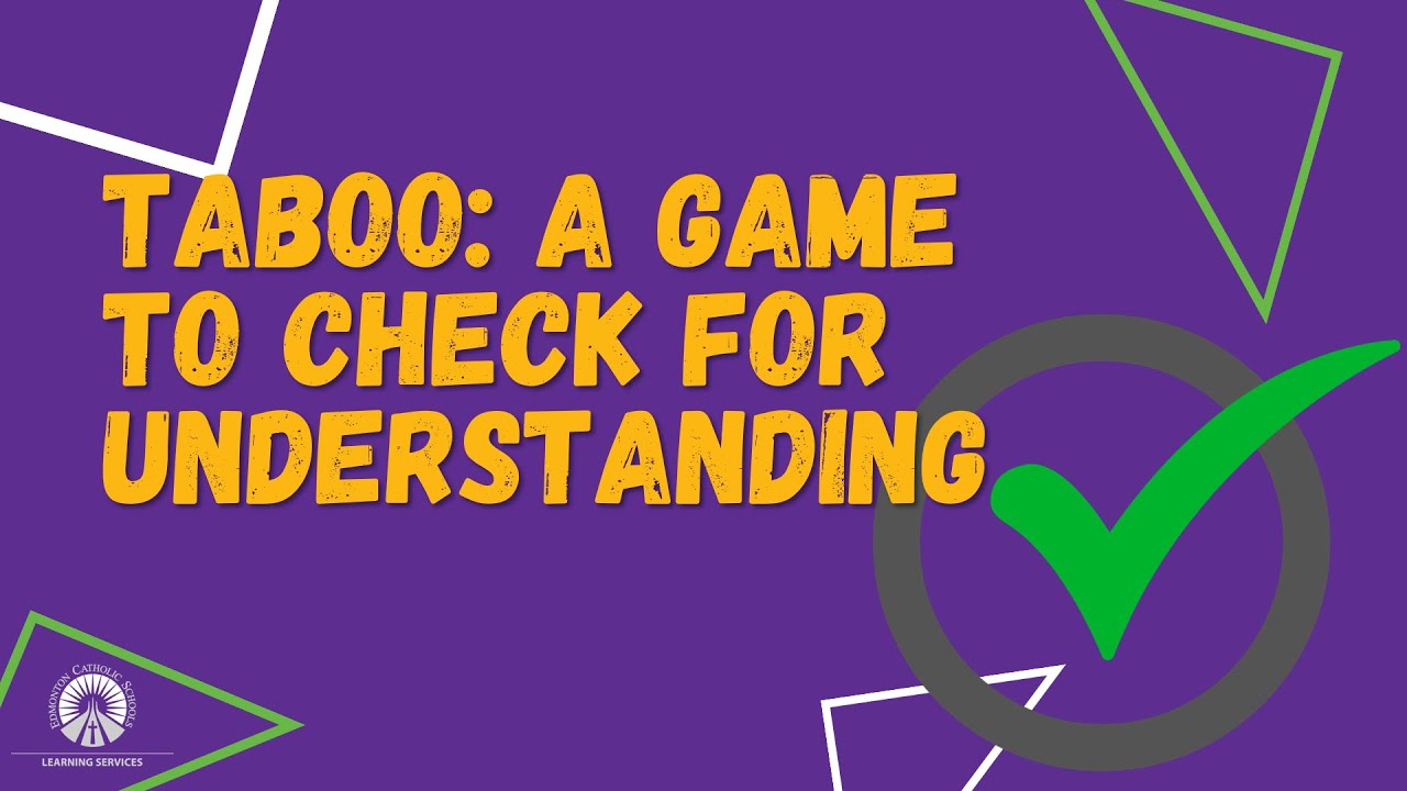 Taboo! for Engagement and Formative Checks | Bringing Formative ...