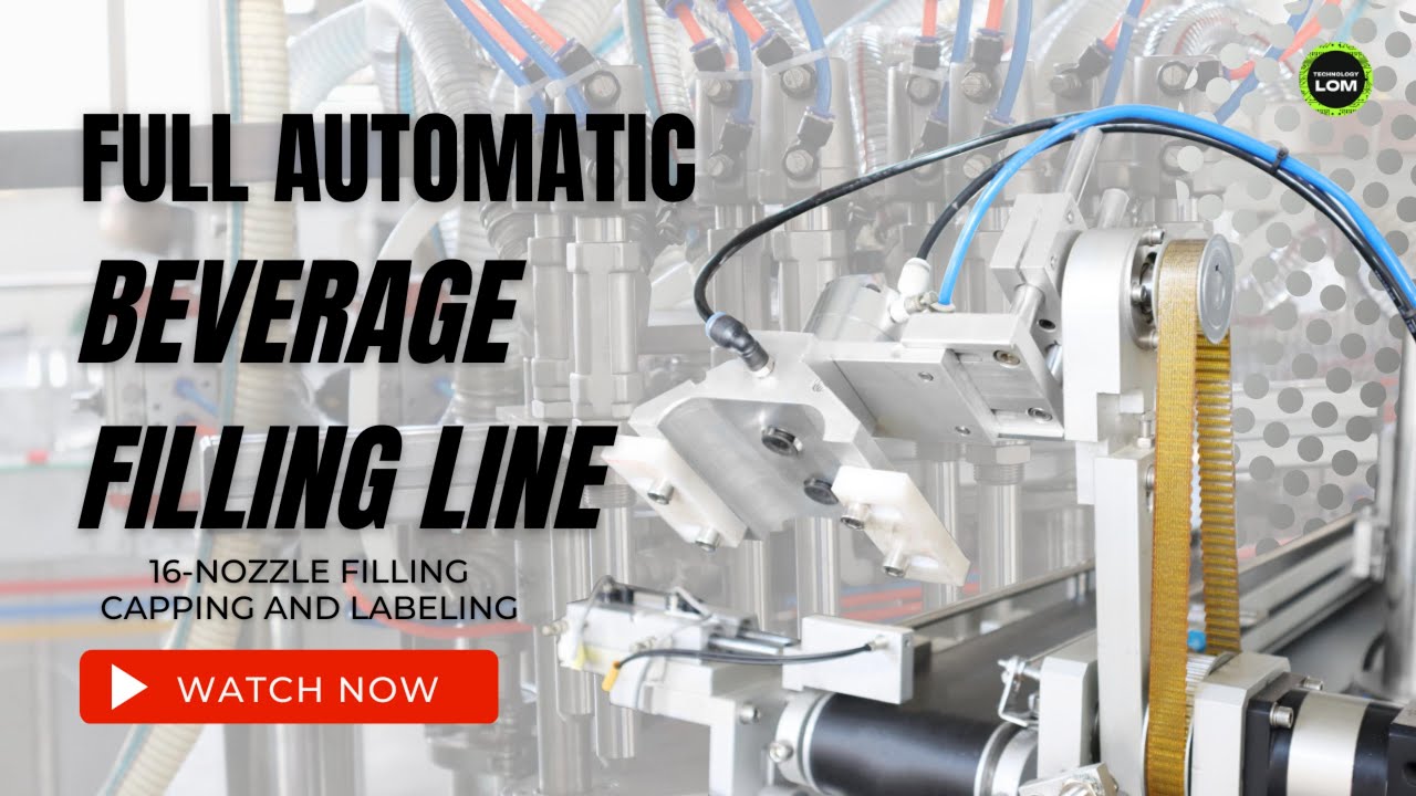 3 in 1 Beverage with full automatic 16-nozzles filling capping and ...