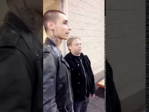 Andy Biersack and Jonathan Syverson (Tour manager) on Juliet Simms ...