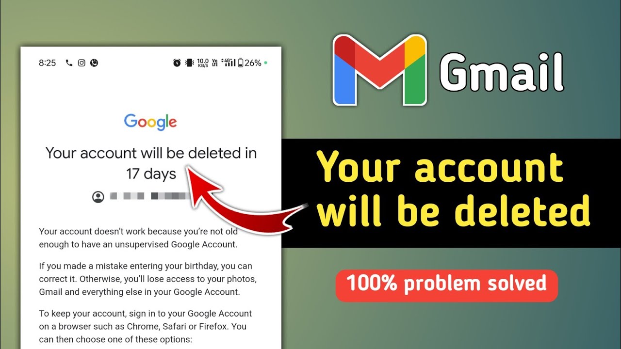 Your Account will be Deleted in 29 Days Problem Solution - YouTube