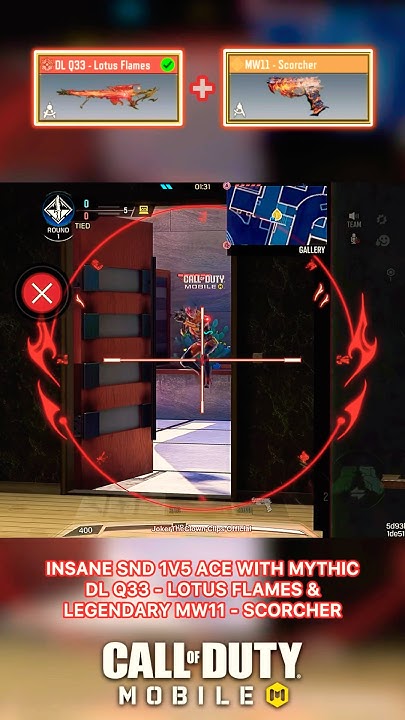 SND 1v5 ACE with Mythic DL Q33 & Legendary MW11 #codm #codmshorts #codmobile - YouTube