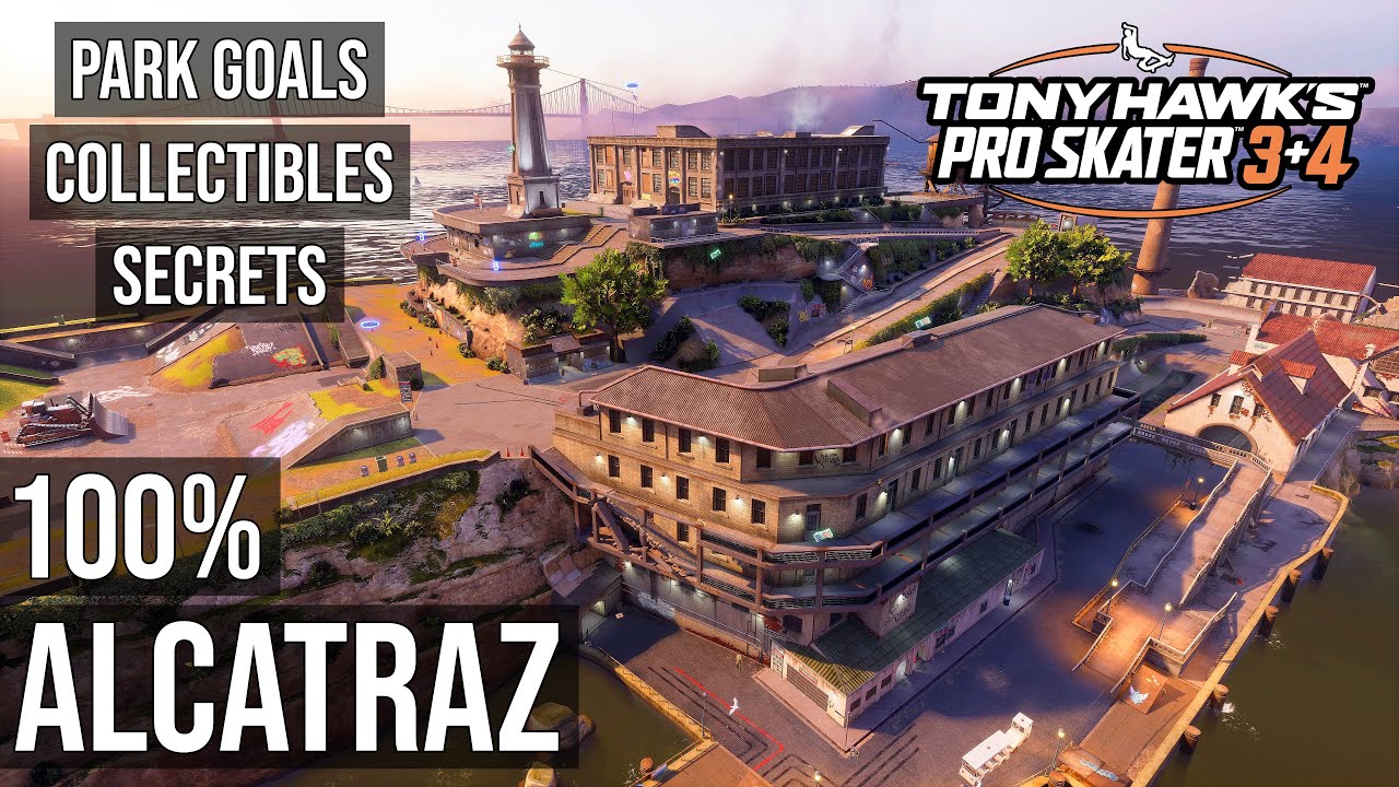Tony Hawk's Pro Skater 3+4 - THPS 3+4 - Alcatraz Park Goals ...