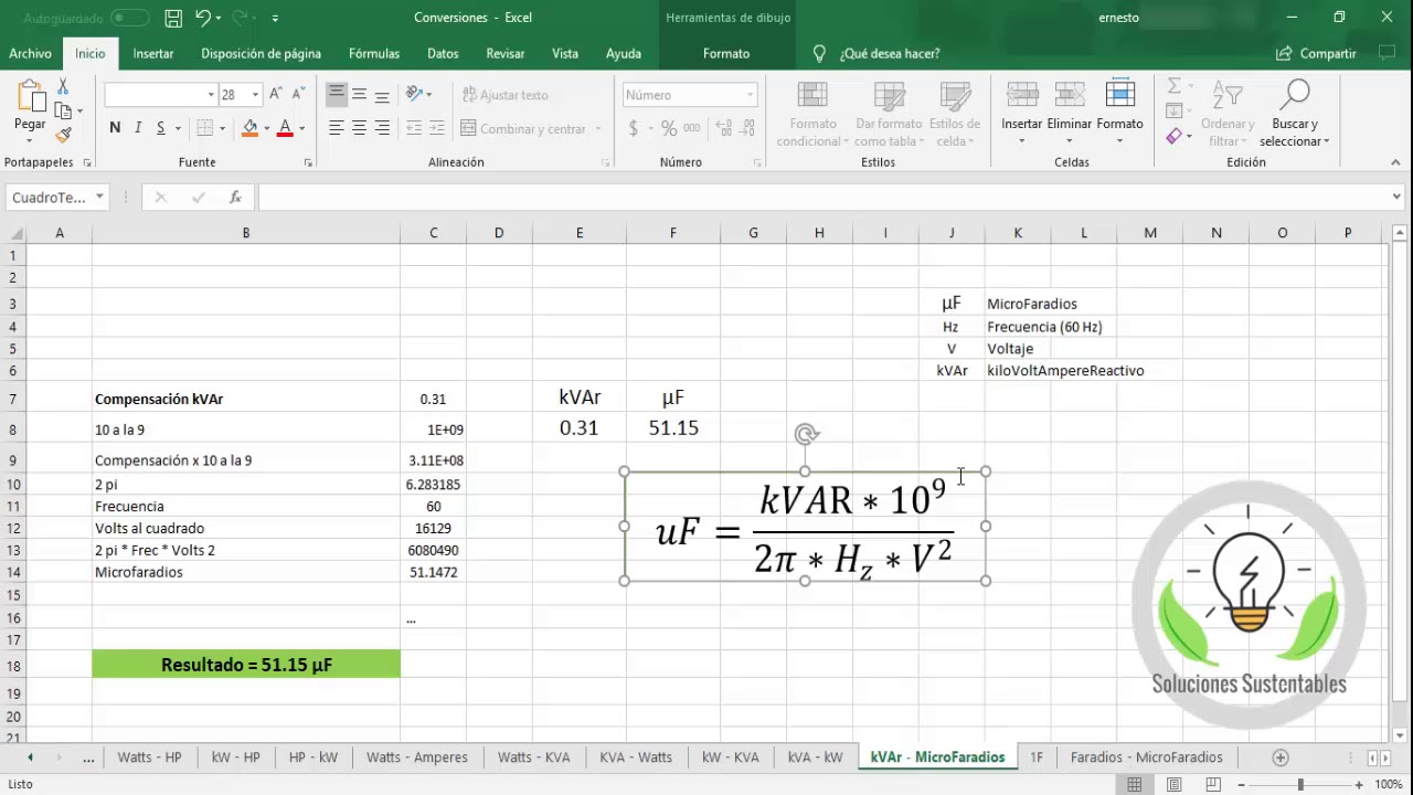 Convertir kVAr a MicroFaradios (uF) - YouTube