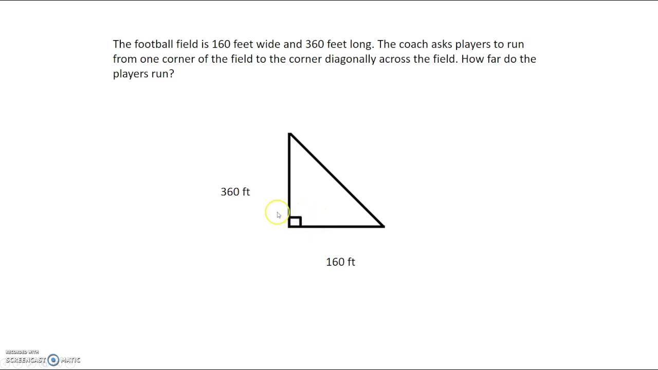 Pythagorean Theorem Word Problems - YouTube