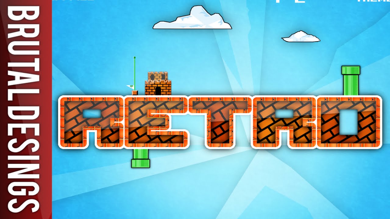 "RETRO" - MARIO Theme (TEXT ART) | GIMP - YouTube