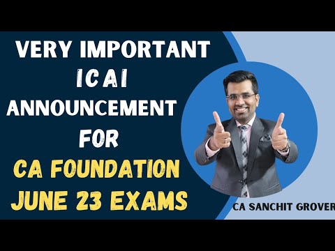 CA Foundation June 23 Result Date| Official ICAI Announcement| CA ...