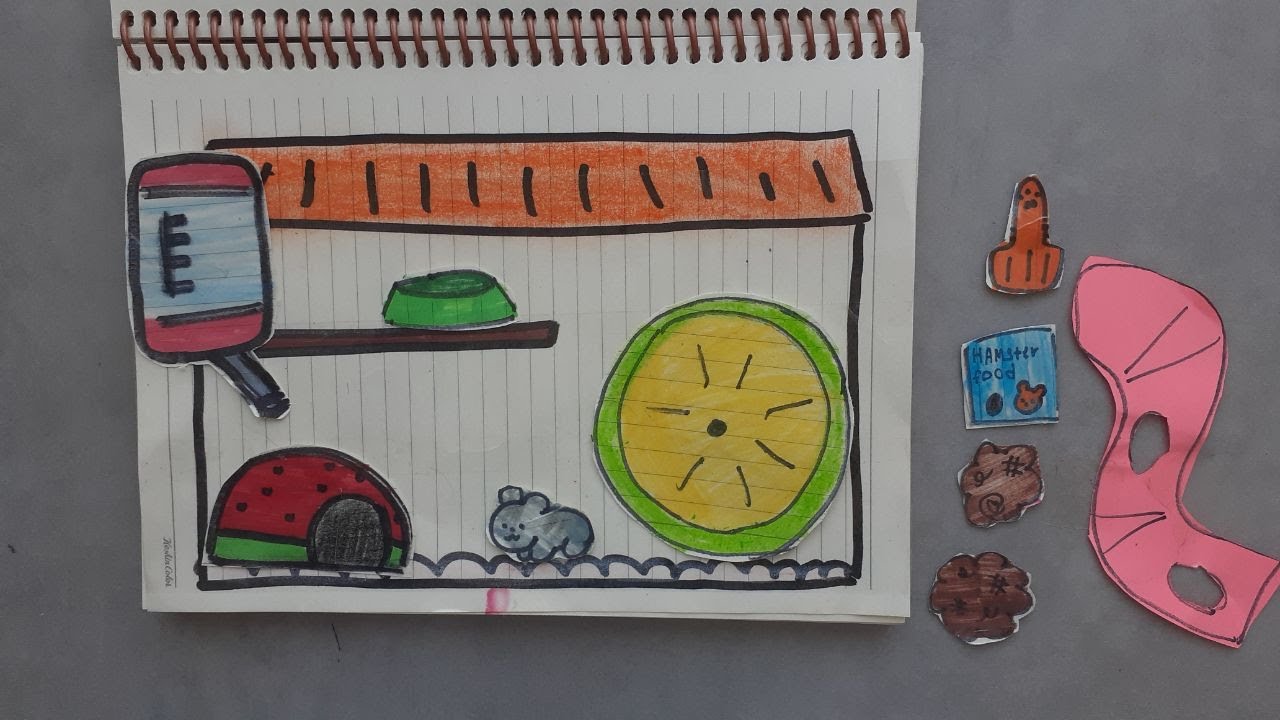 [💸paperdiy💸]hamster shop🐹/drawing/ how to make a paper store/ paper diy ...