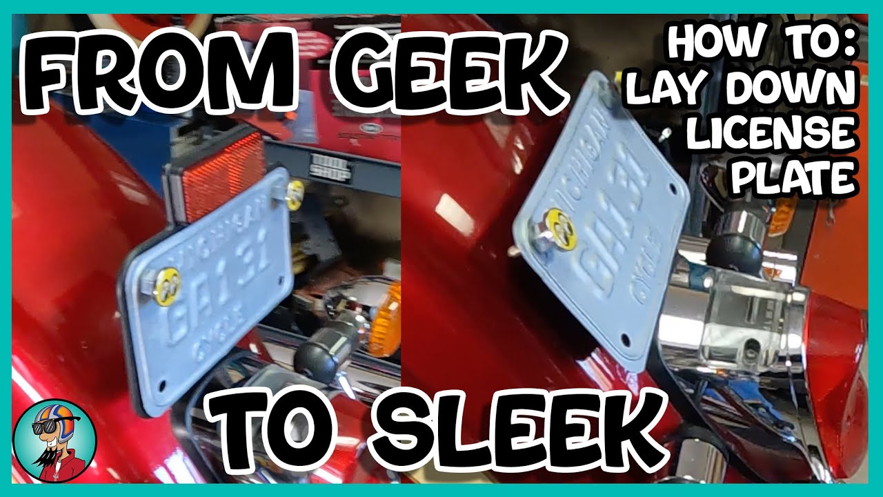 Making a lay down license plate mount for free. - YouTube