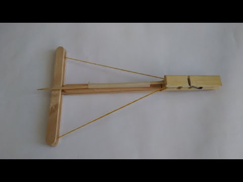 How to make crossbow | Dondurma çubukları ile crossbow arbalet yapımı