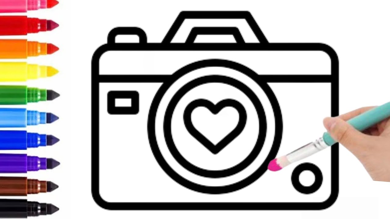 COMO DESENHAR UMA CÂMERA | DESENHAR E PINTAR PASSO A PASSO - YouTube