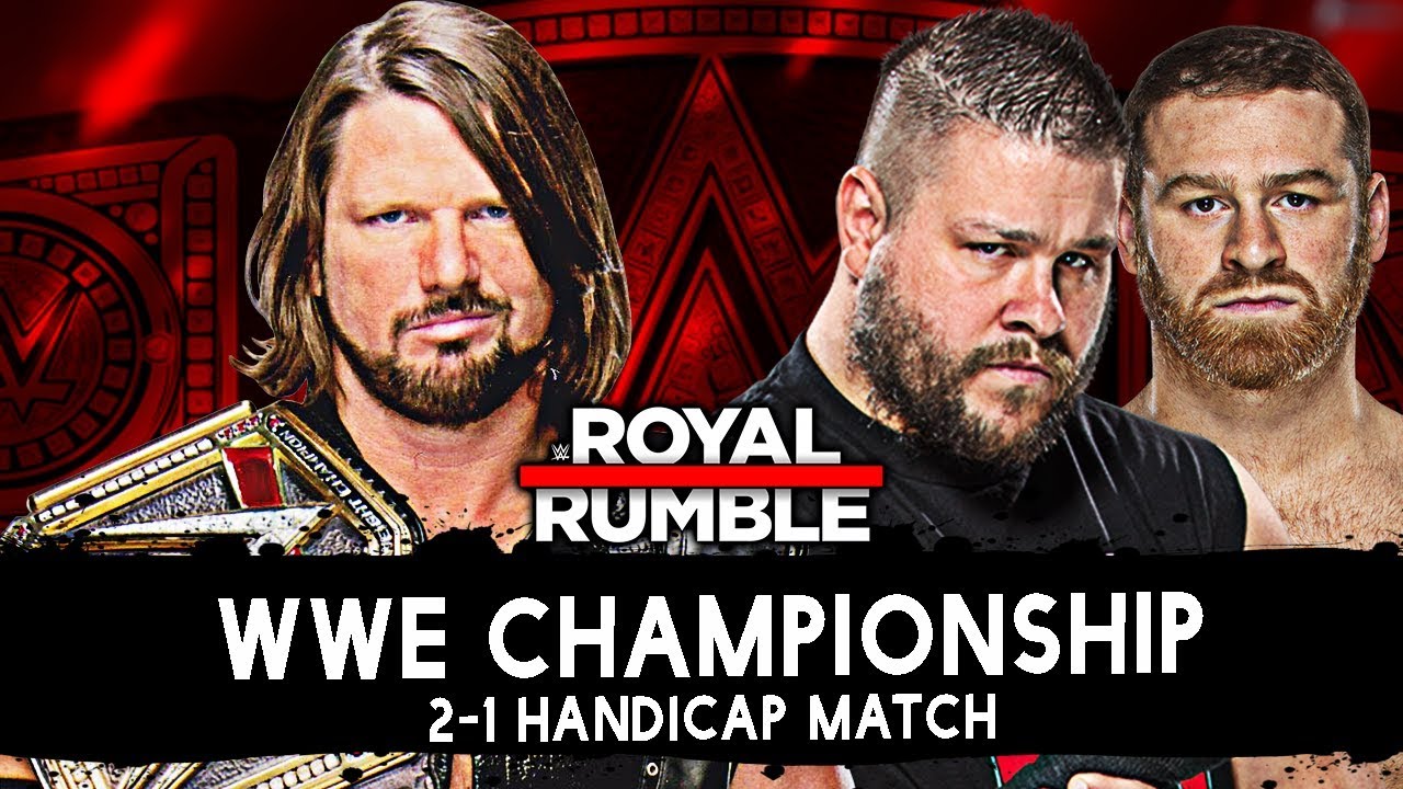 WWE Royal Rumble 2018 - AJ Styles vs Kevin Owens & Sami Zayn (WWE ...