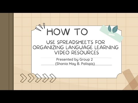 How to Use Spreadsheets for Language Learning Video Resources - YouTube