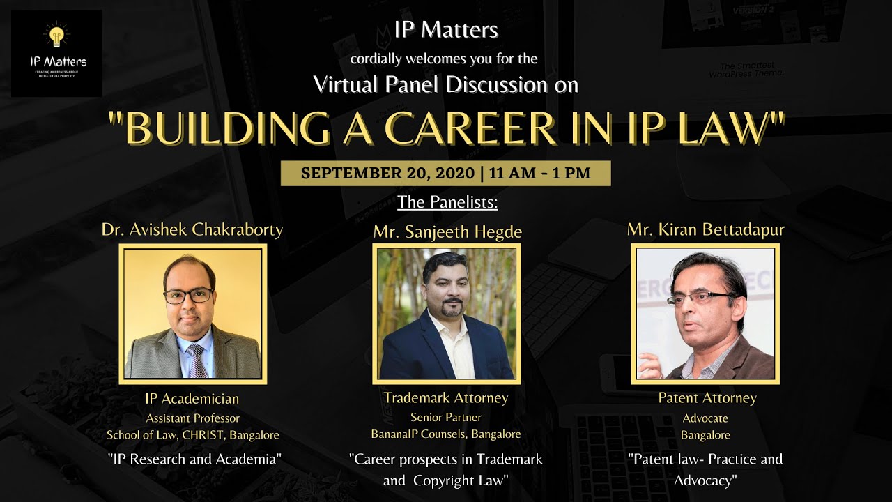 Panel Discussion on "Building a Career in IP Law" - YouTube